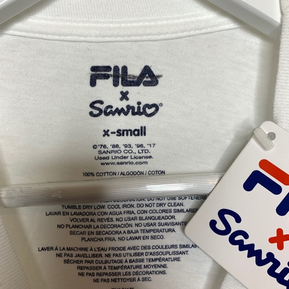 Urban Outfitters | Tops | Nwt Fila X Sanrio Hello Kitty White Tee ...